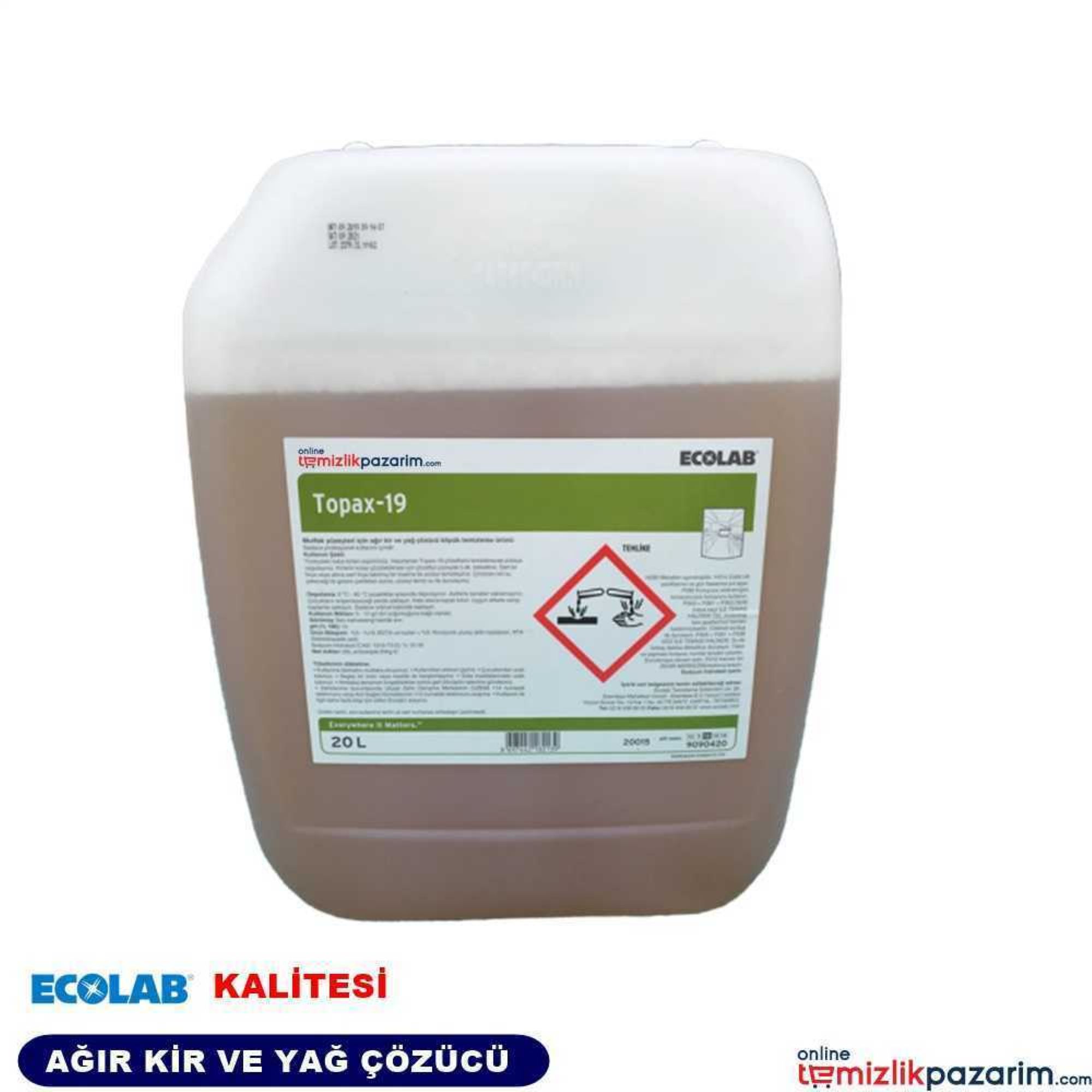 Ecolab Topax 19 Yağ Kir Çözücü 20 Litre - temizlikpazarim.com