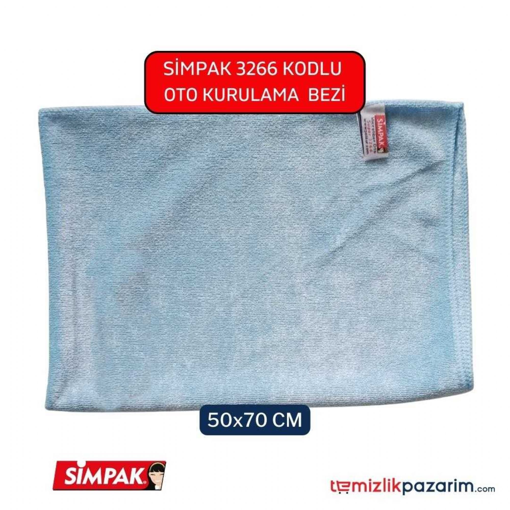 Simpak Mikrofiber Oto Bezi 50x70 cm - temizlikpazarim.com